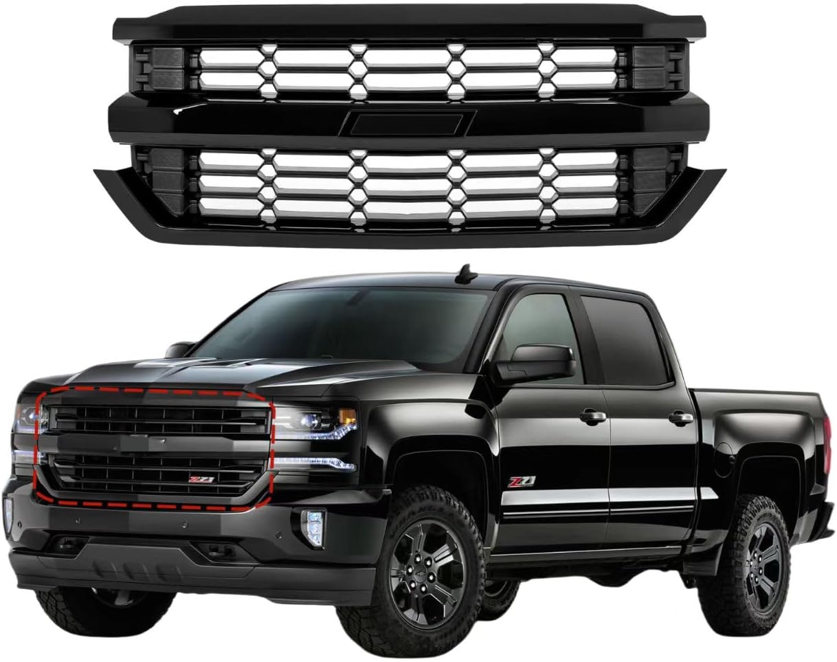 Amazon.com: BUFEETERS Front Upper Grille Fit For 2016 2017 2018 2019 ...