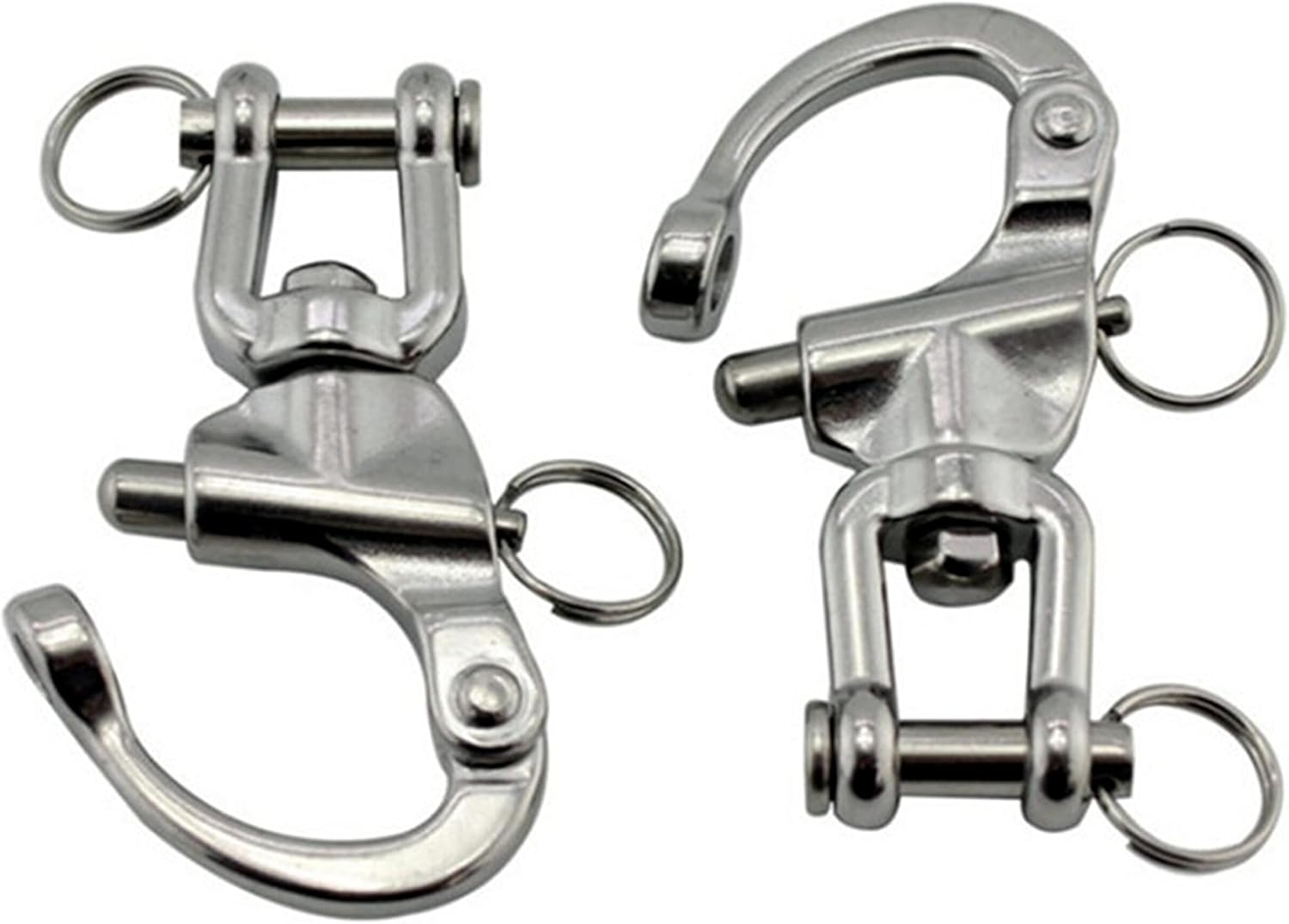 2Pcs Marine Swivel Snap Shackle， 316 Stainless Steel Quick Release ...