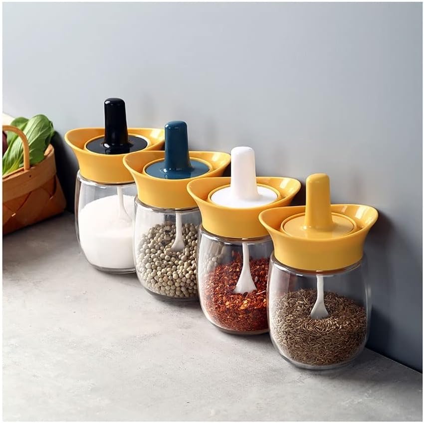 Amazon.com | ROLTIN Condiment Can Seasoning Jar Set Seasoning Box Salt ...