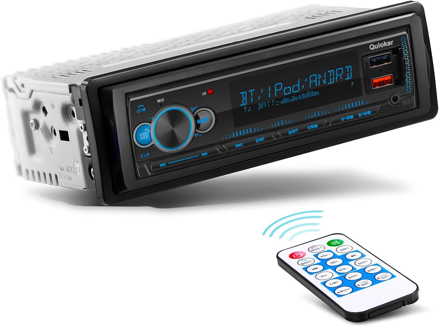 Amazon.com: Qulokar Single DIN Multimedia Car Stereo Radio,7 Character ...