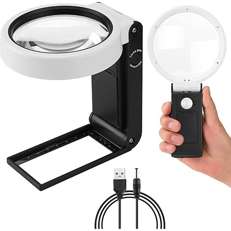 Amazon.com: Dicfeos 30X 40X Magnifying Glass with Light and Stand ...