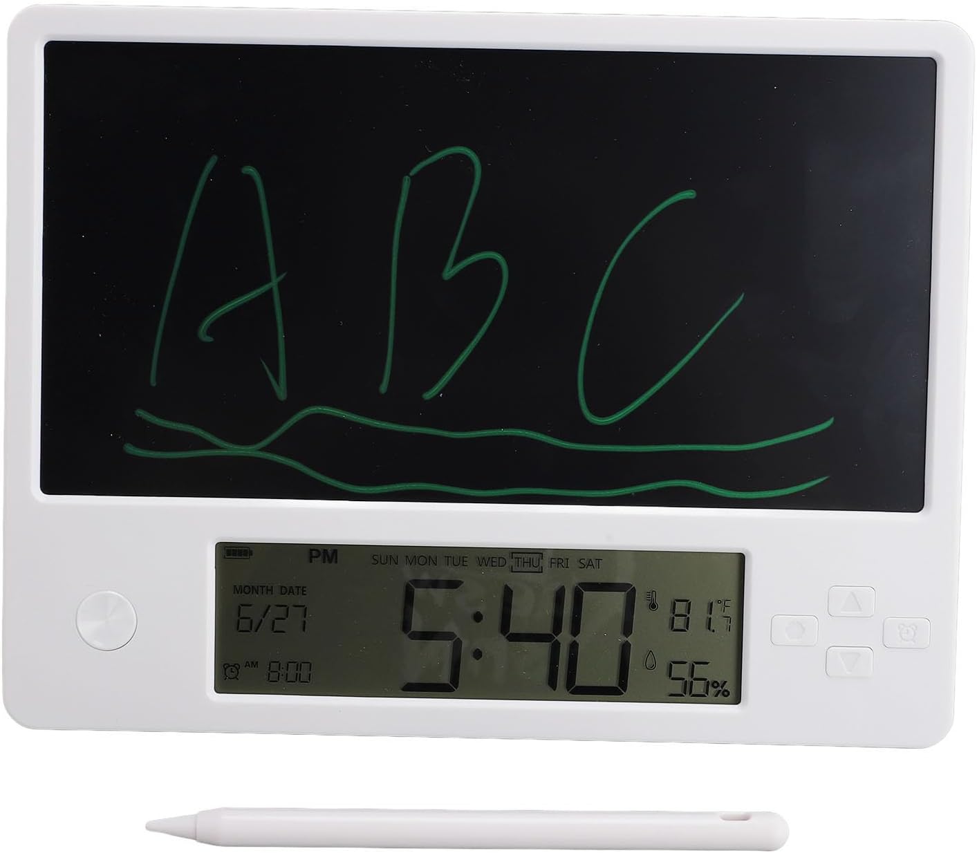 Electronic Calendar with Notepad, Digital Clock Desktop Calendar with ...