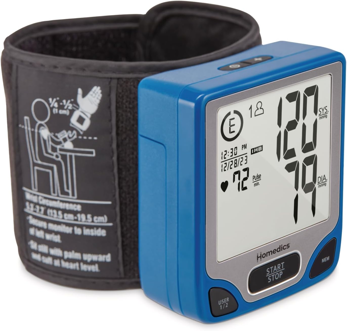 Amazon.com: Homedics Blood Pressure Monitor, Automated Wrist Blood ...