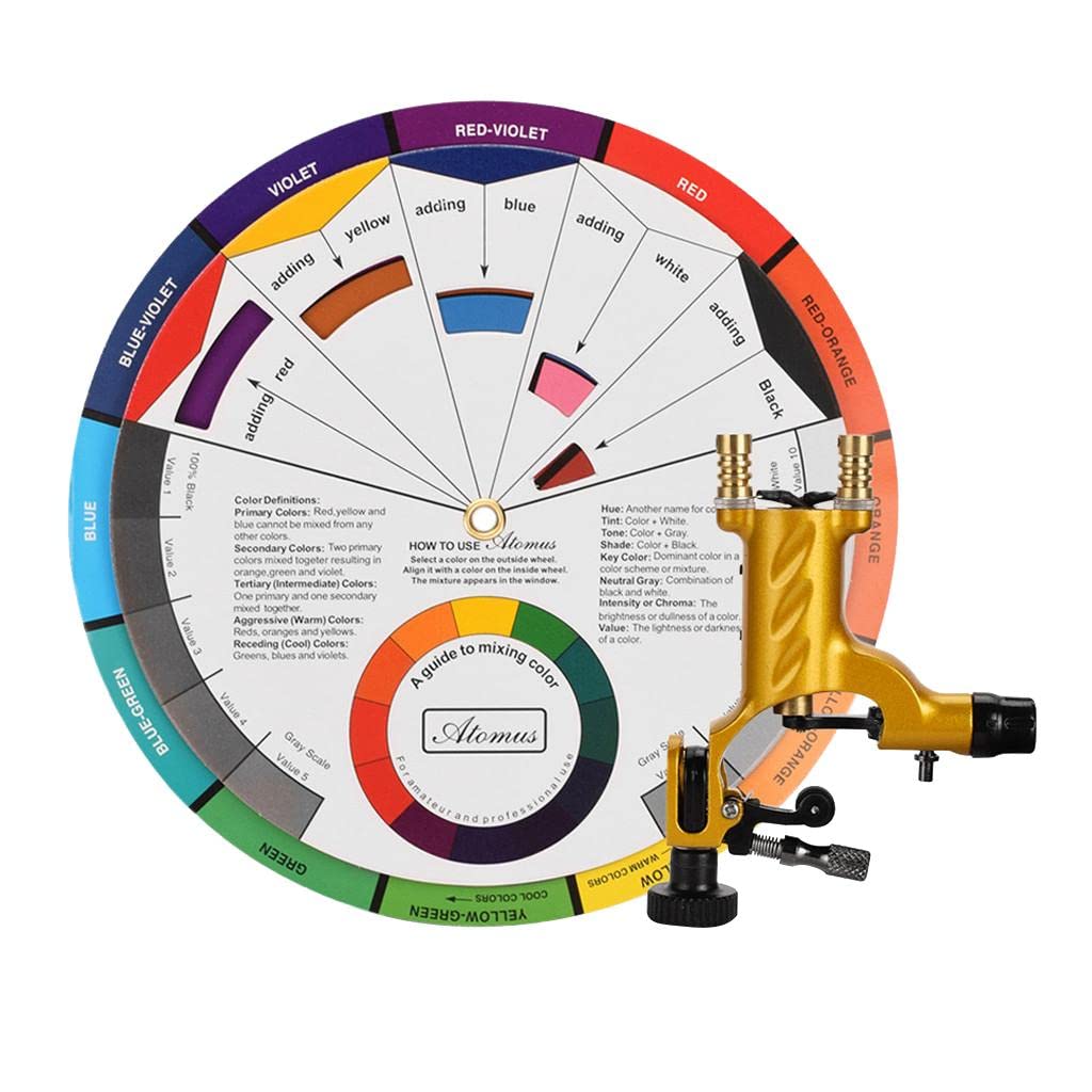 Buy Losa Rotary Tattoo Motor Machine Color Wheel Mixing Guide Chart ...