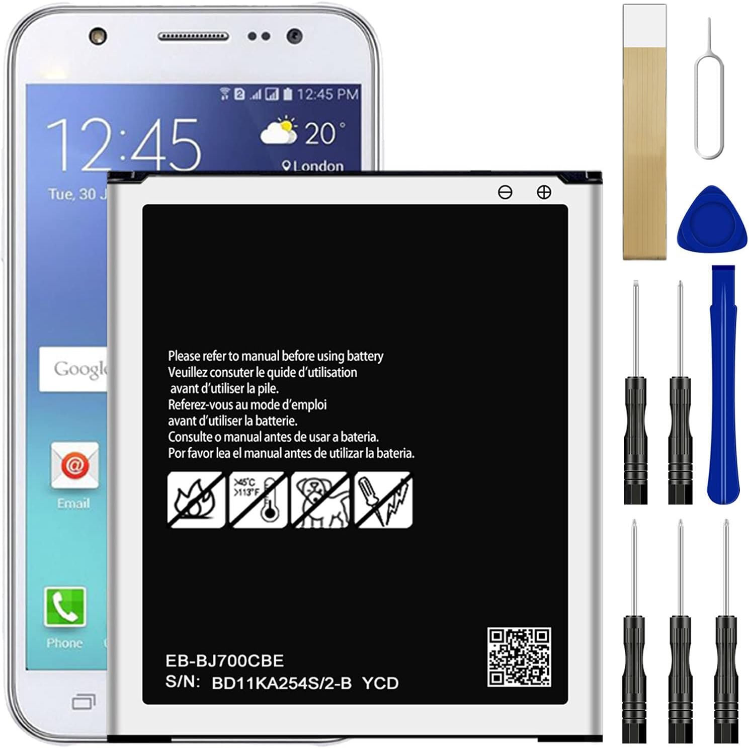Amazon.com: Galaxy J7 Battery,Cleantt 3000mAh Li-ion Replacement ...