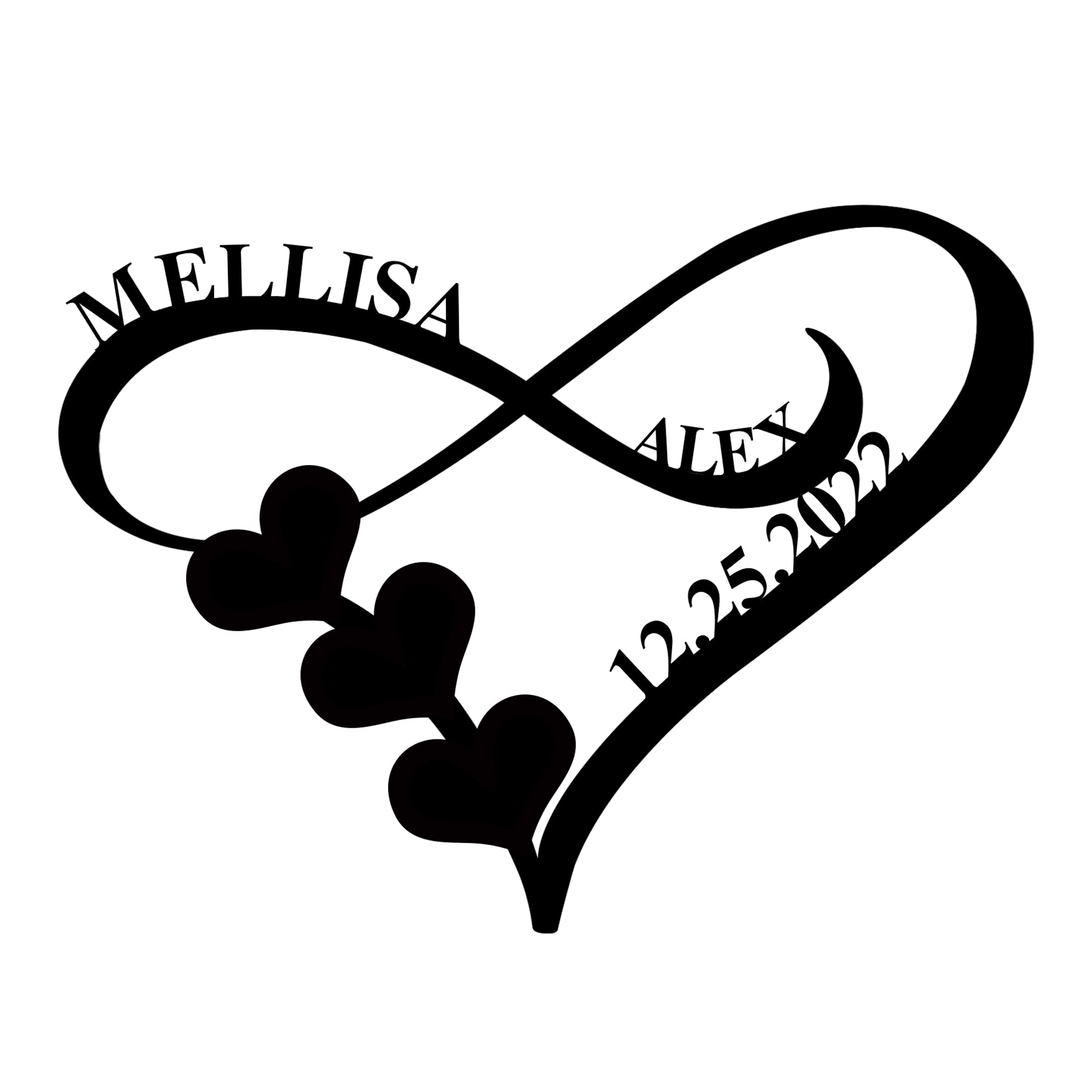 Infinity Symbol With Hearts 3