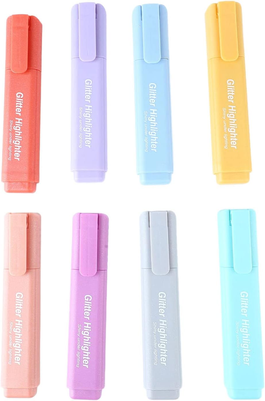 Amazon.com : 8Pcs Glitter Highlighter Pens, Chisel Fine Tip Assorted ...