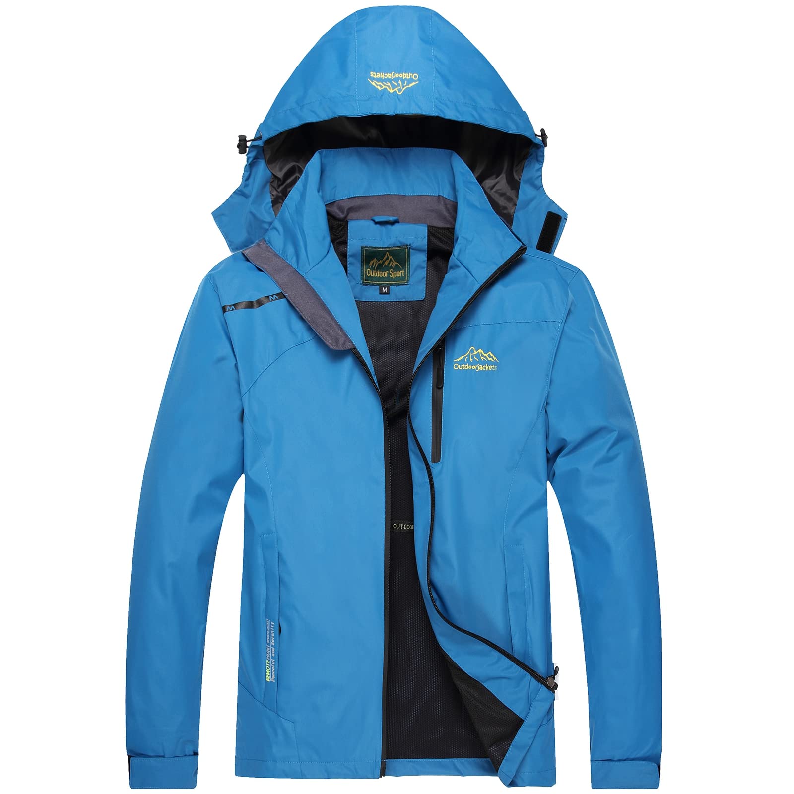 Snapklik.com : GIISAM Mens Waterproof Rain Jackets Lightweight ...