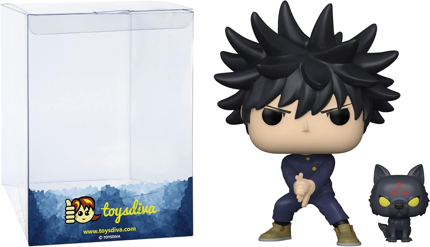 Amazon.com: Funko Megumi Fushiguro w/Divine Dog: P o p ! Animation ...