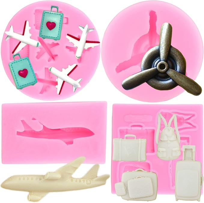 Amazon.com: ZiXiang Airplane Silicone Mold Airplane Propeller Fondant ...