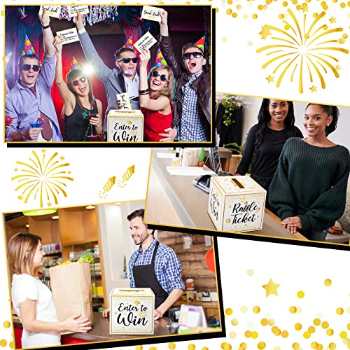 Snapklik.com : Colarr Raffle Box Gold Brass Donation Box Ballot Safe ...