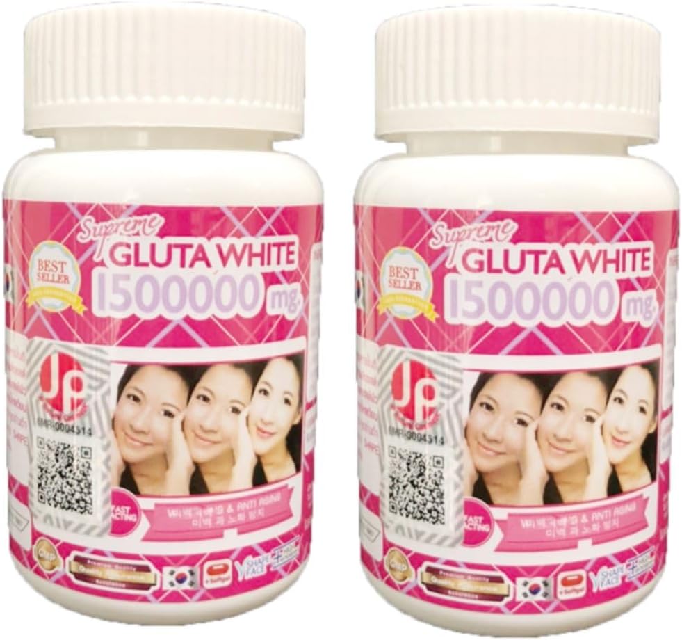 Amazon.com: Supreme Gluta White 1500000mg Glutathione Softgels Thailand ...