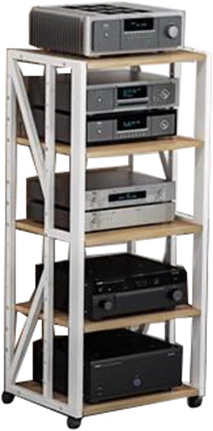 Amazon.com: AV Media Rack Wooden Corner Frame Component Cabinet Stereo ...