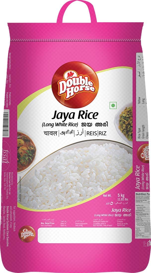 Double Horse White Jaya Rice 5Kg | Saphed chaaval : Amazon.in: Grocery ...