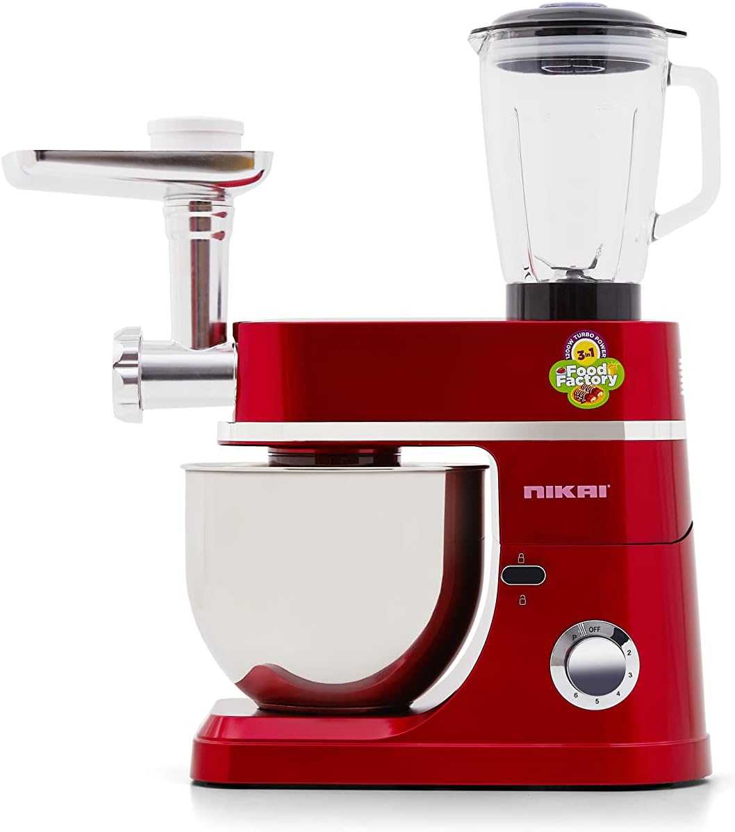 Nikai 1200W Food Processor With 6 Speed Settings, Comes With 2 Years ...