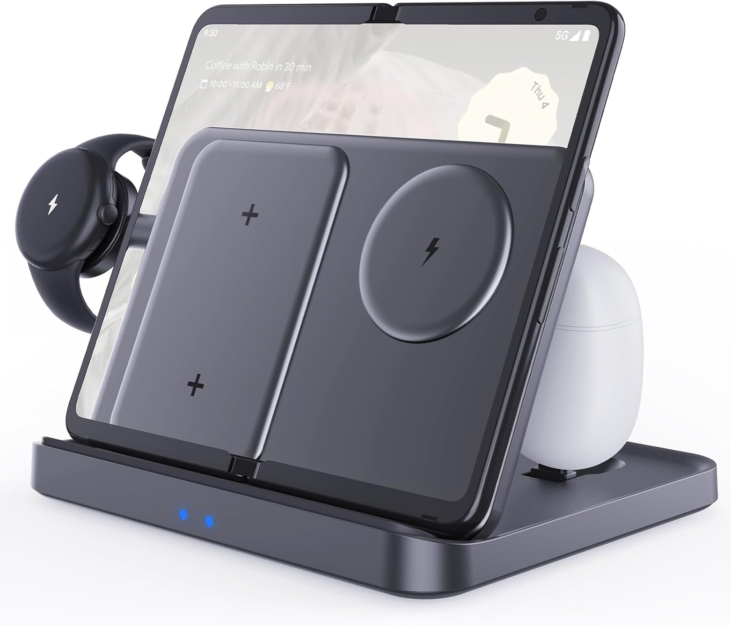 MAKAQI Foldable Wireless Charger Stand for Google Pixel 9 Pro Fold, 3 ...