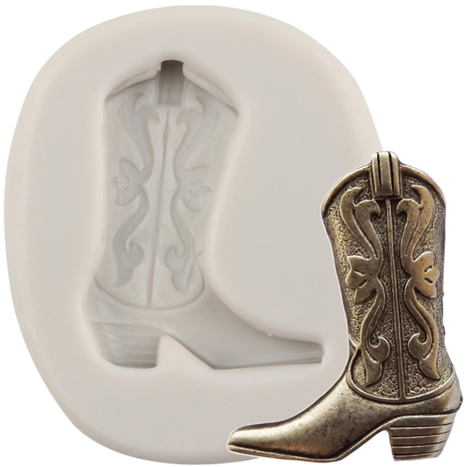 Fondant Cowboylaars Sjabloon Cowboylaarzen Fondant Cupcake Toppers 12
