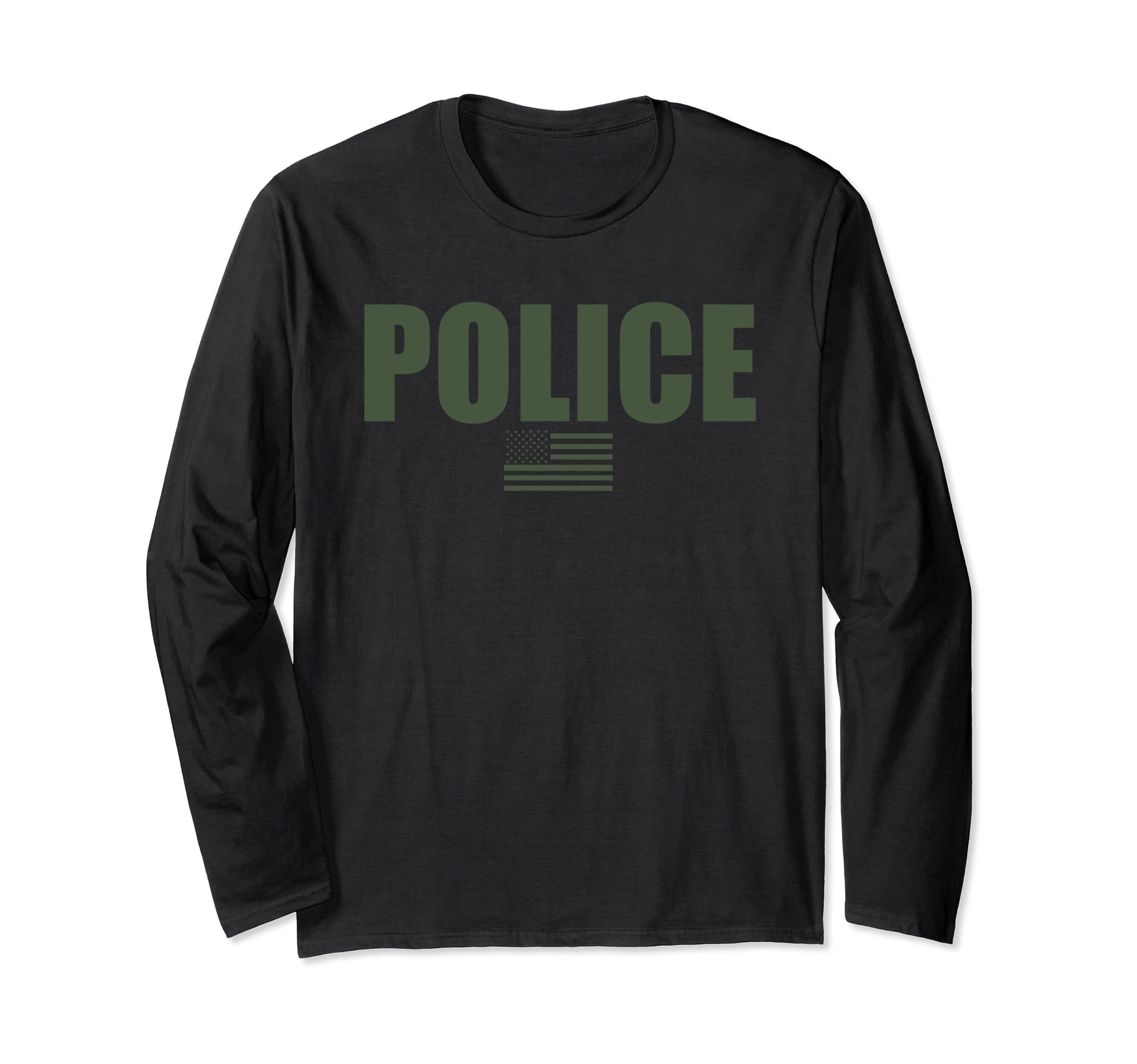 Amazon.com: Police OD Green Uniform Long Sleeve Shirt : Clothing, Shoes ...