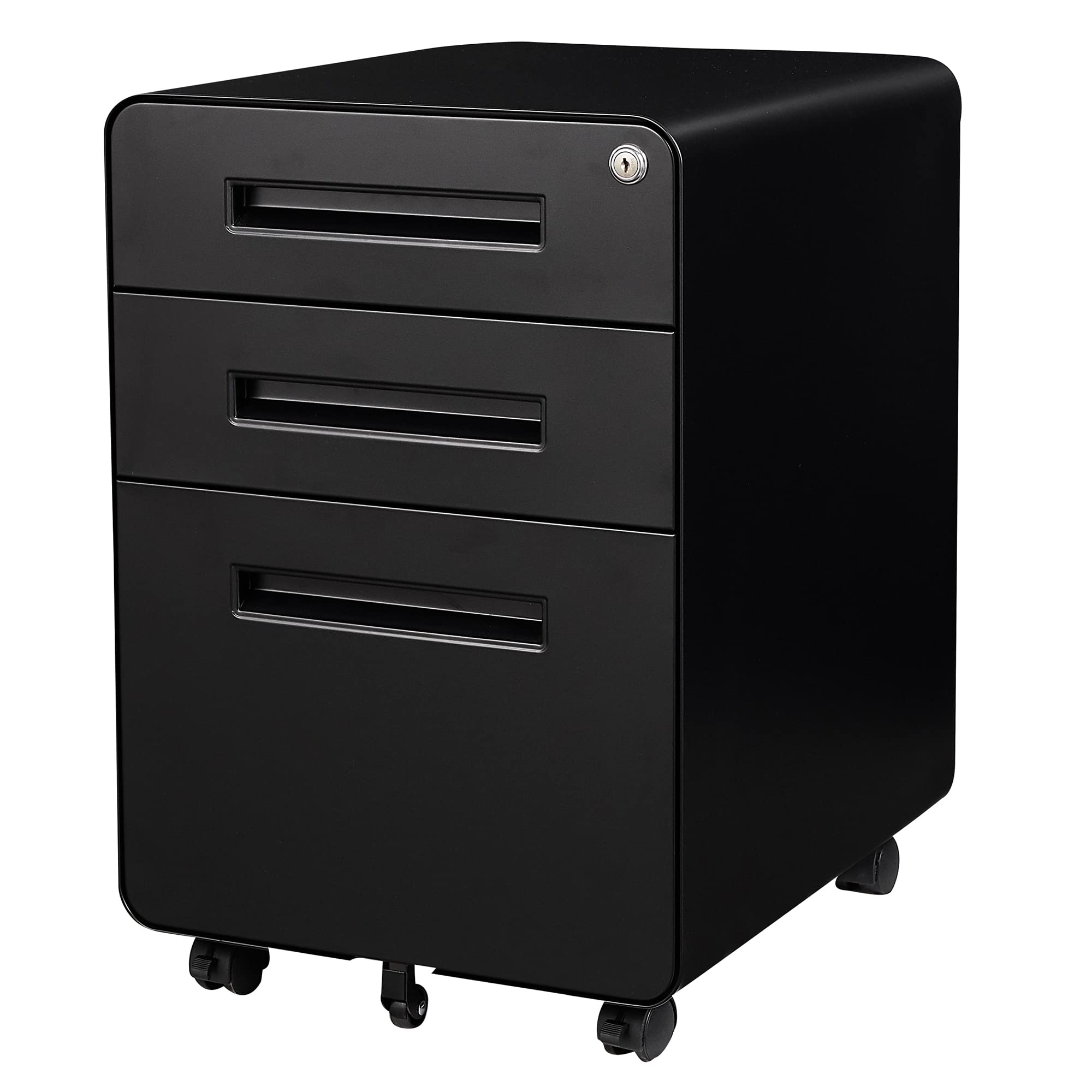 Amazon.com: AFAIF 3 Drawer File Cabinet with Lock, Metal Filing ...