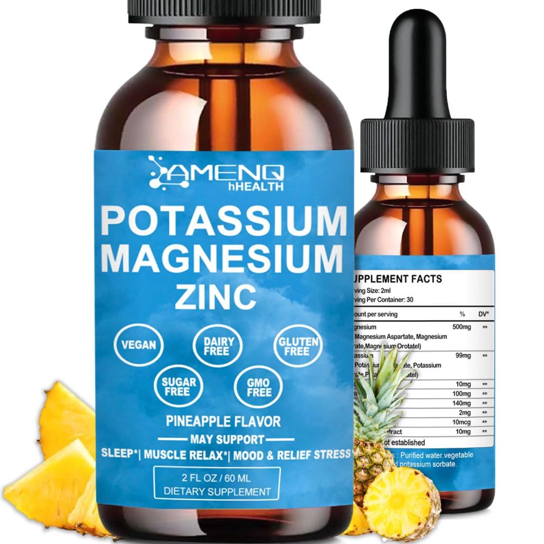 Amazon.com: Potassium Magnesium Supplement Liquid w/ 500mg Triple ...