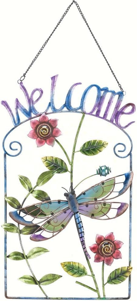 Amazon.com : Dragonfly Welcome Sign - Regal Art & Gift #10174 : Yard ...