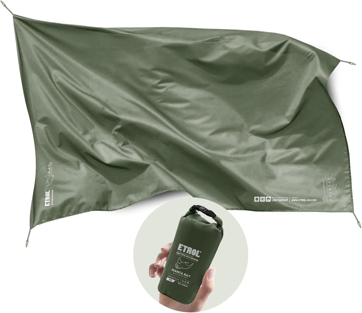 Amazon.com: Portable Tent Floor Mat - PU 7000+ Waterproof, 0.6LB ...