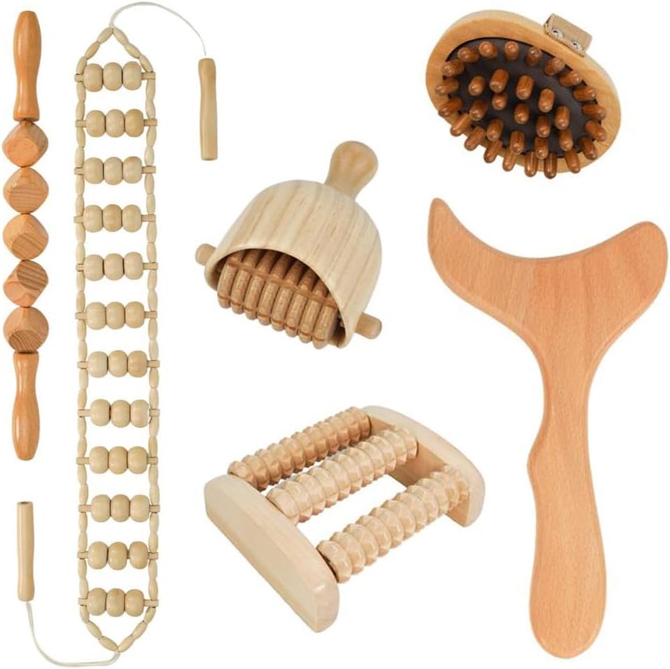 Amazon.com: COZLOW 6-in-1 Wood Therapy Massage Tools - Professional ...