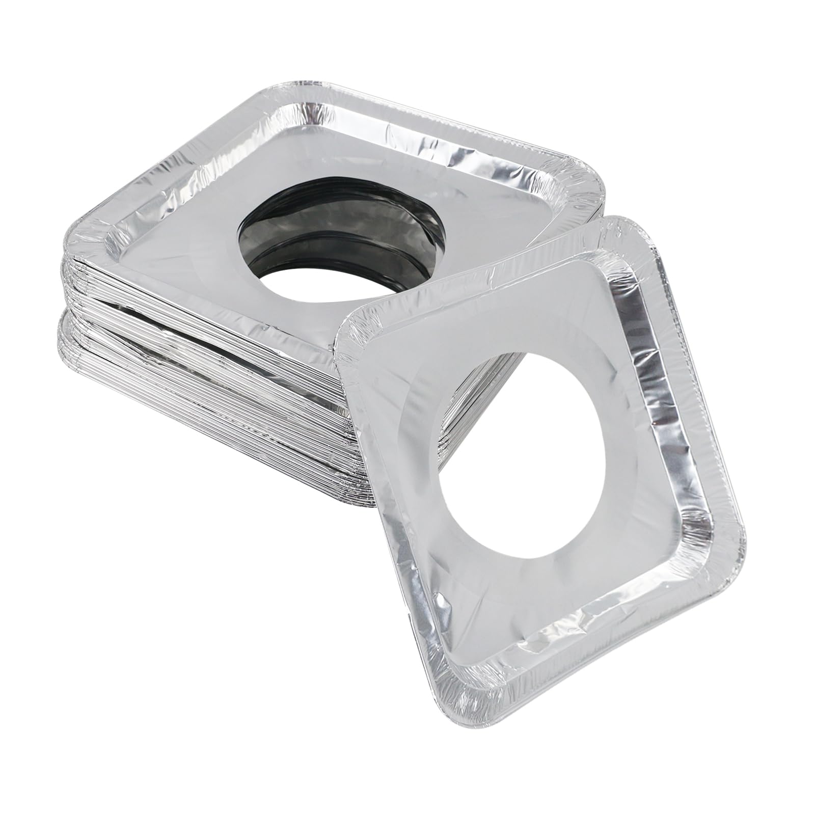 Snapklik.com : Aluminum Foil Square Gas Stove 40 Pack Disposable Gas ...