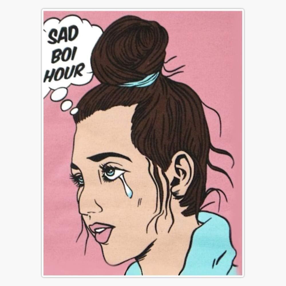 Amazon.com - Sad Boi Hour - Emma Chamberlain Sticker Vinyl Bumper ...