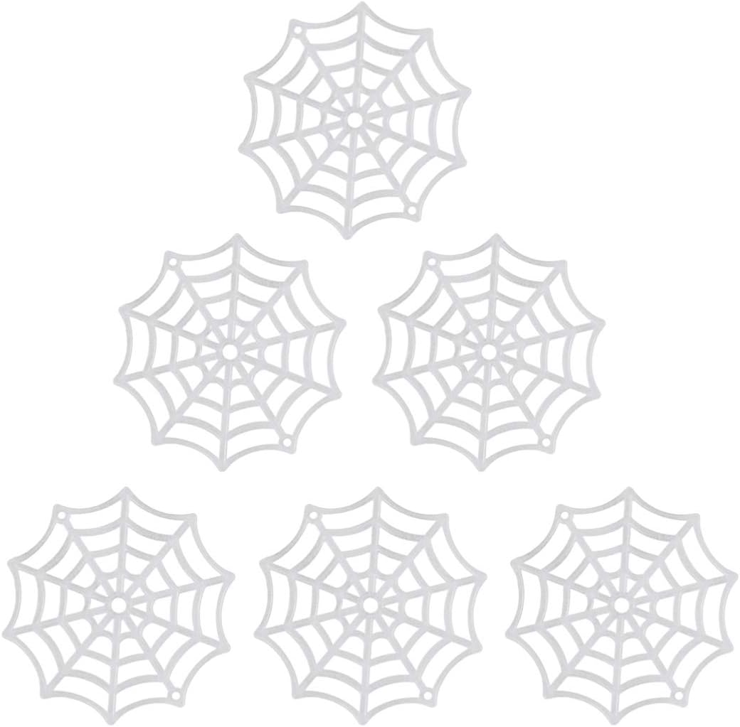 Amazon.com: Veemoon 50Pcs Plastic Artificial Spider Web Mini Spider Web ...
