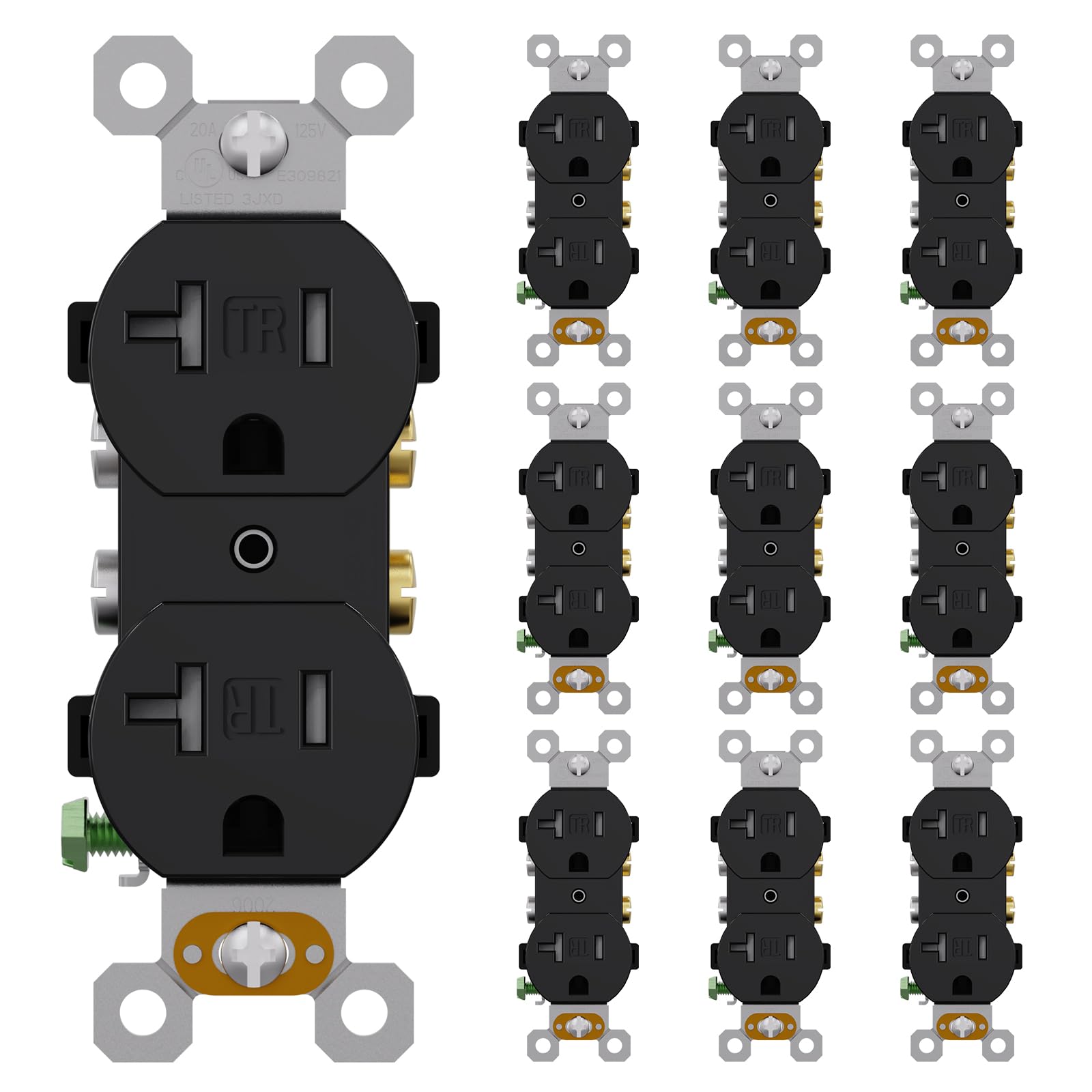 Snapklik.com : 20 Amps Outlets Duplex Electrical Receptacle Outlets ...