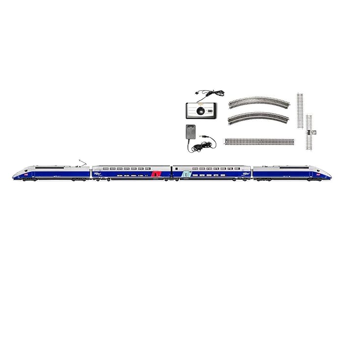 Buy SNCF, TGV Duplex blue/silver livery Train Set Online at desertcart ...