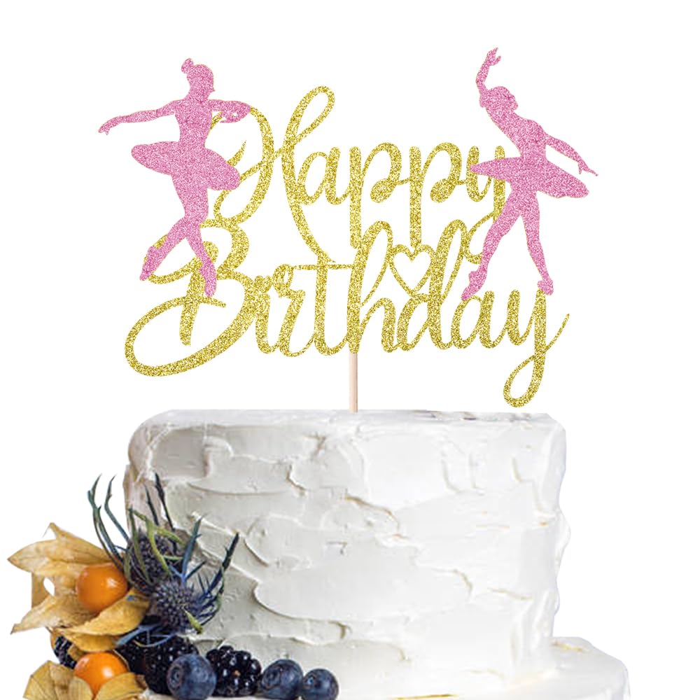 Ballet Happy Birthday Cake Topper-Dancing Girl Birthday Cake topper ...