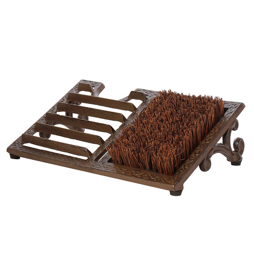 Free Standing Heavy Duty Cast Iron Doorstep Boot Brush and Scraper with ...