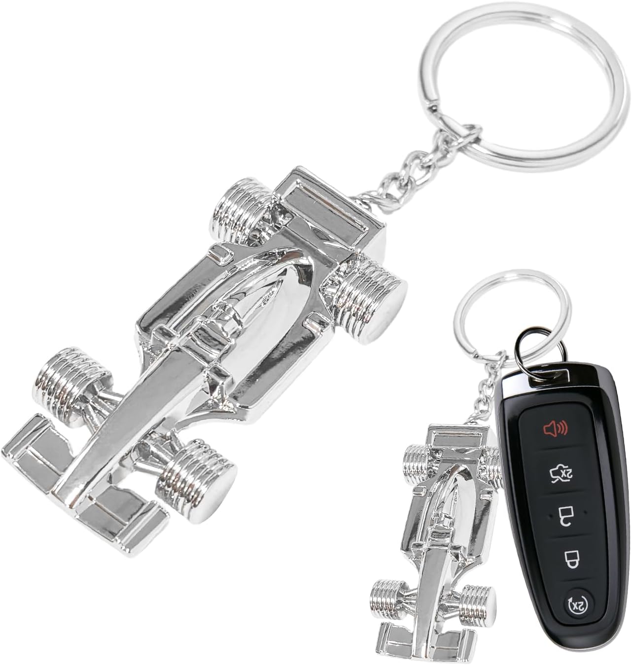 Amazon.com: Suvnie F1 Race Car Keychain, Party Favor Auto Keyring ...