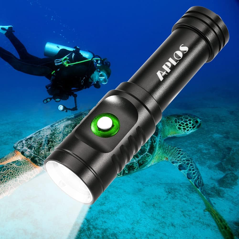 Amazon.com: APLOS AP01 1050lm Diving Flashlight with 3 Modes, Power ...