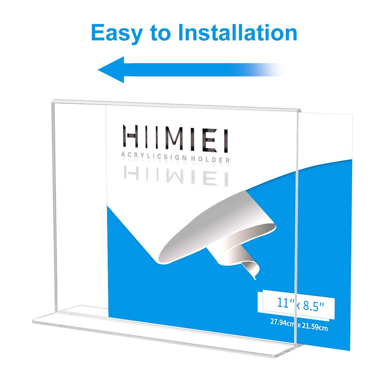 Snapklik.com : HIIMIEI 85x11 Acrylic Sign Holder Horizontal Table Menu ...