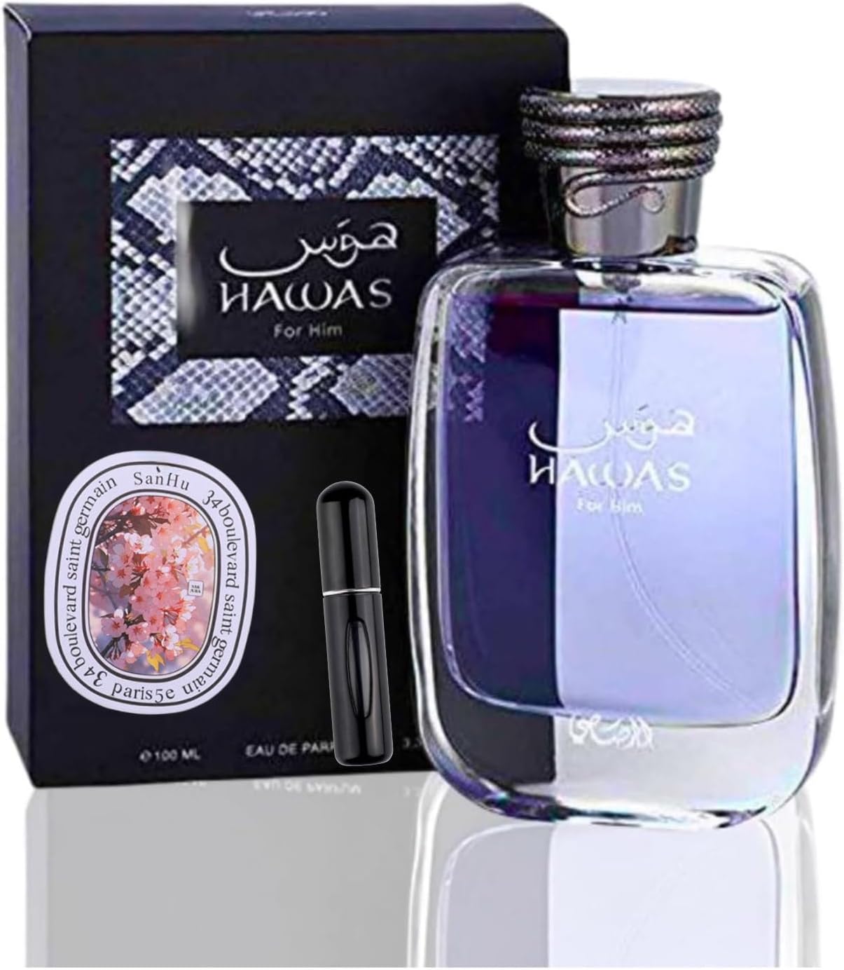 Amazon.com : Hawas Black for Men Eau de Parfum Spray, 3.33 Ounce ...