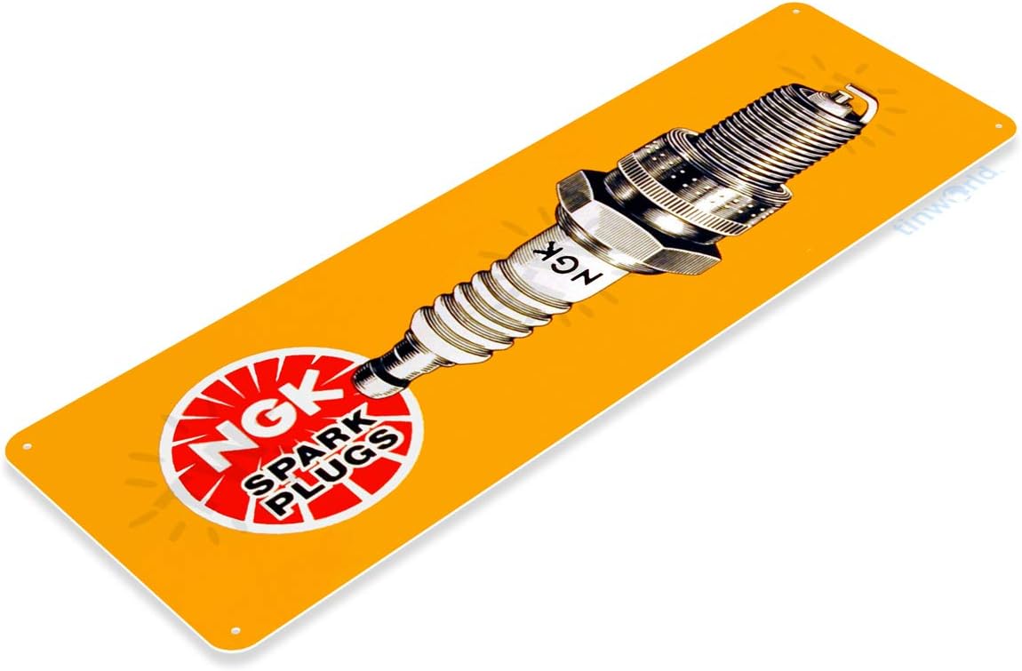 Amazon.com: Tinworld Tin Sign Nkg Spark Plug Metal Sign Decor Auto Shop ...