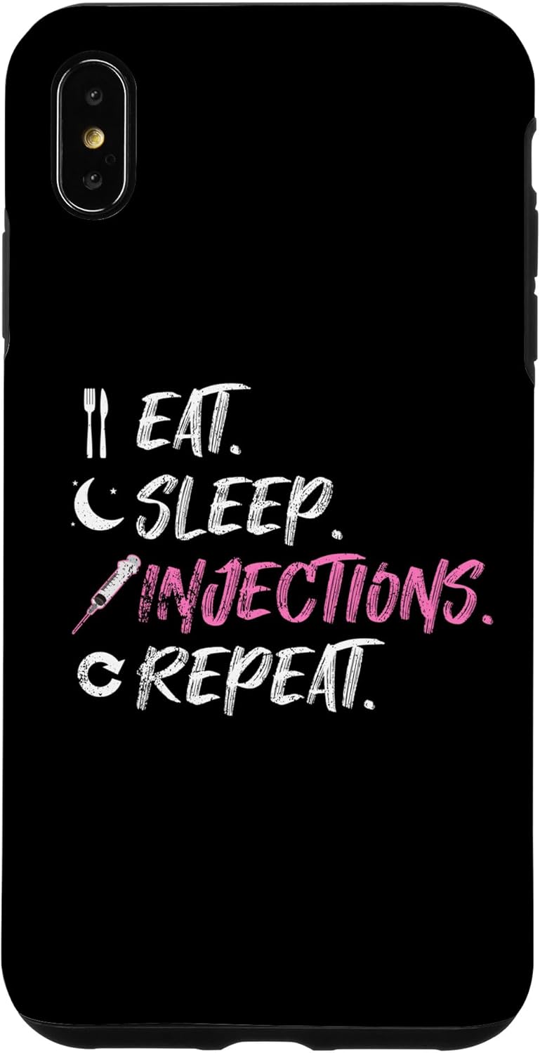 Amazon.com: iPhone XS Max Eat Sleep Injections Repeat Lip Filler Nurse ...