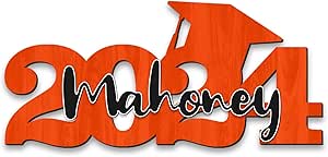 Amazon.com: Custom 2024 Graduation Wooden Name Sign with Cap Design ...