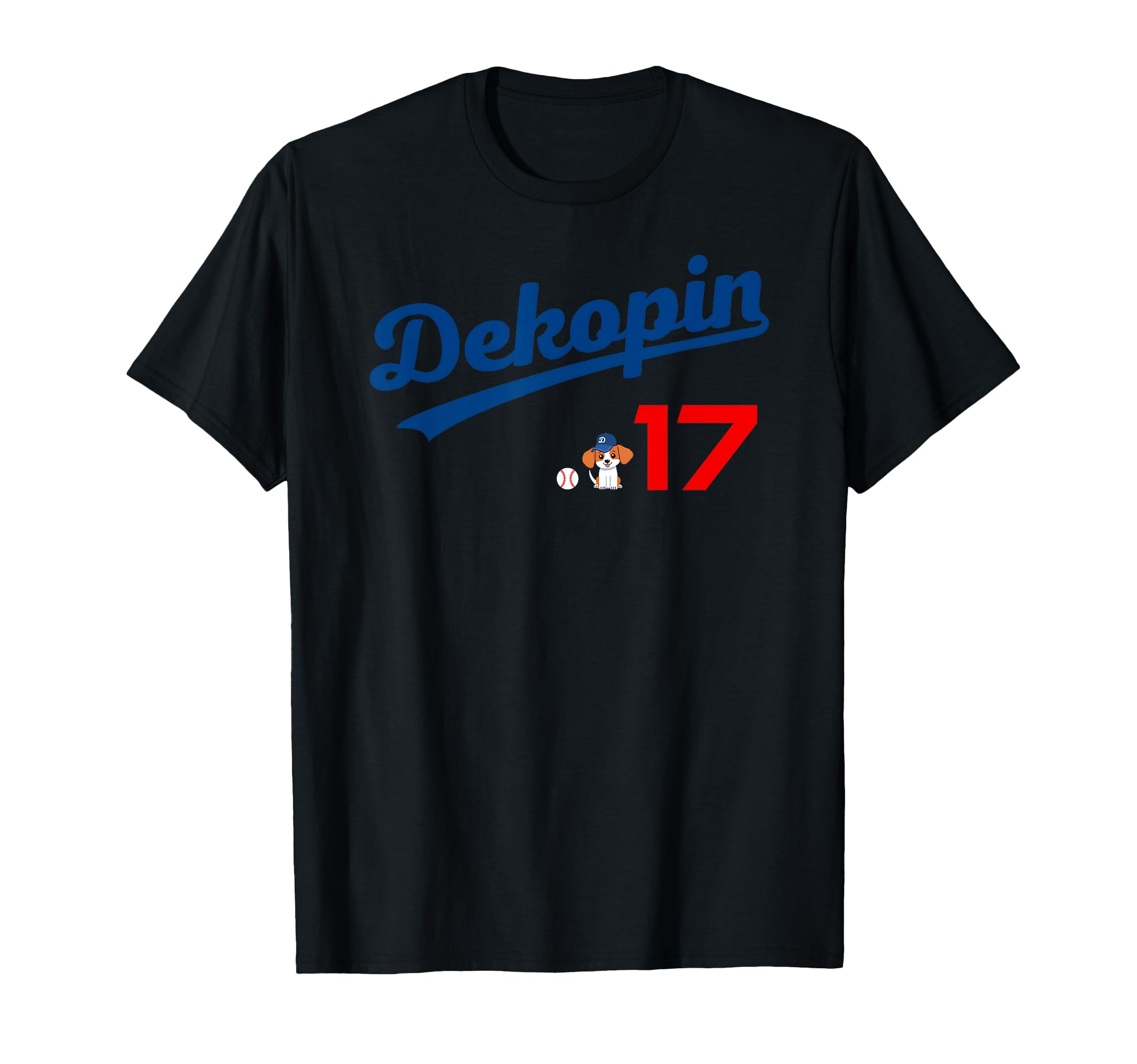 Amazon | デコピン Dekopin Decoy Decopin 野球 ユニホーム風 犬 かわいい Tシャツ | Tシャツ・カットソー 通販