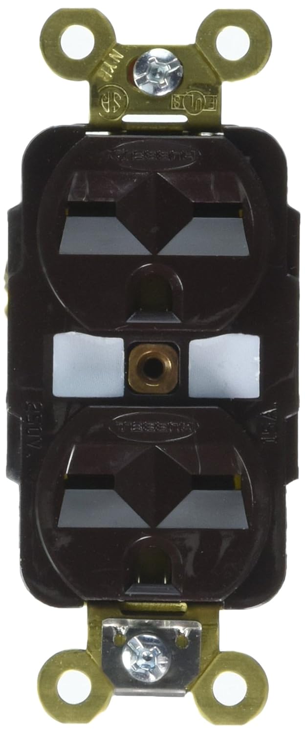 Amazon | Hubbell Wiring Systems HBL5662 フラッシュナイロンフェイスデュプレックスレセプタクル15 ...