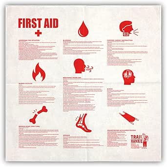 Amazon.com: Trail Hankie First Aid Bandana For Hiking, Climbing ...