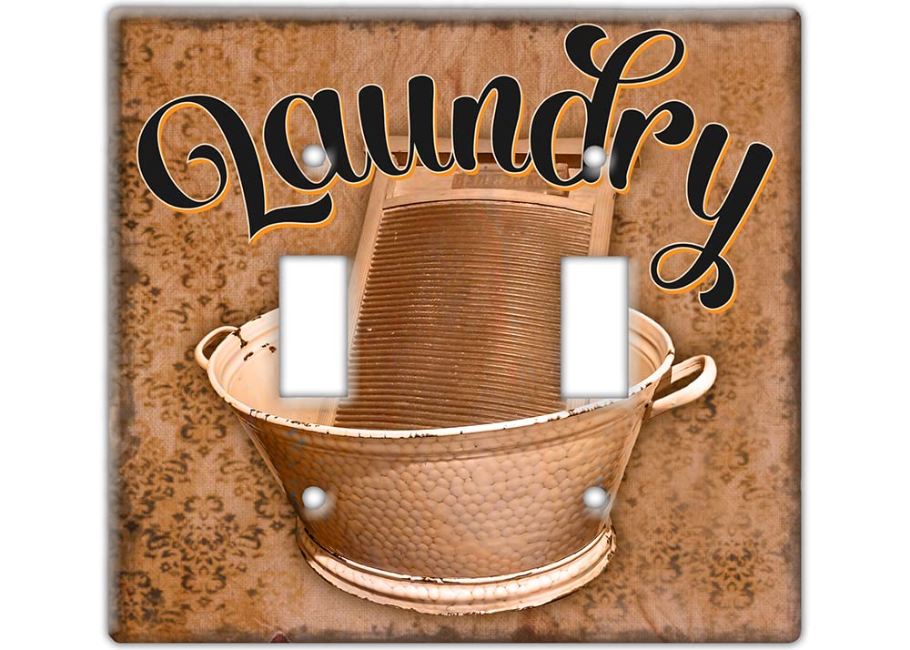 Amazon.com: Decorative Wall Switch Cover Plate - Laundry Washboard ...