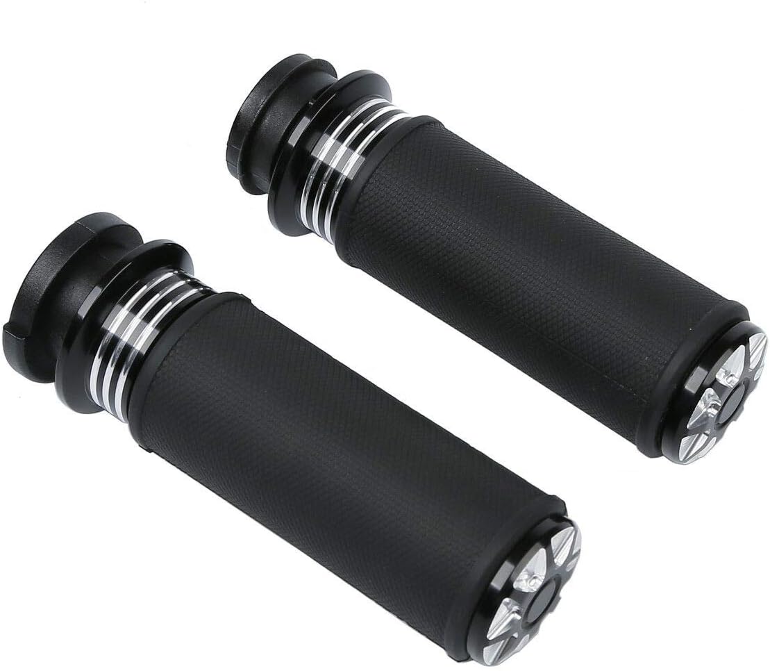 Amazon.com: TESWNE Heavy Duty CNC 1" Handlebar Grips for Touring ...