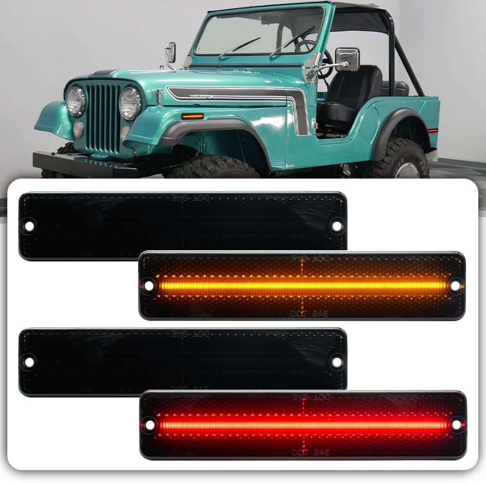 Amazon.com: nsautolighting 2pcs Clear Lens LED Side Marker Lights ...