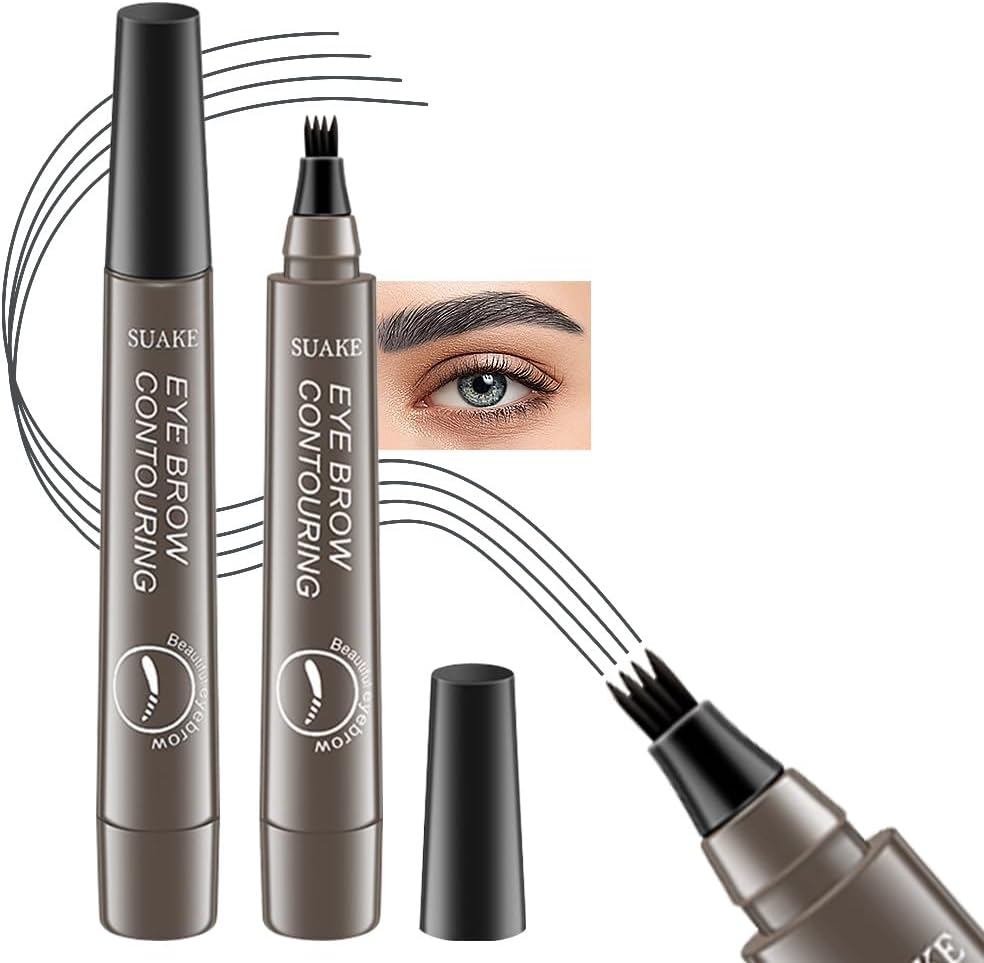 Amazon.com : Kaely 2Pcs Magical Precise Waterproof Brow Pen,Suake ...