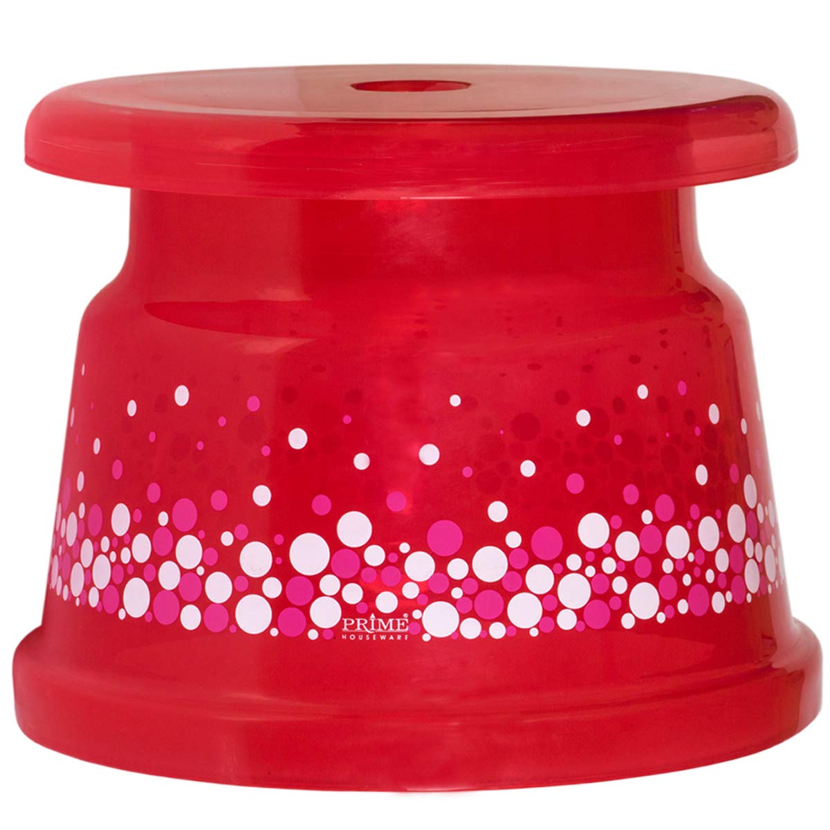 Primeway Polypropylene 28cm Wide Base All Purpose Stool, Bubble Print ...