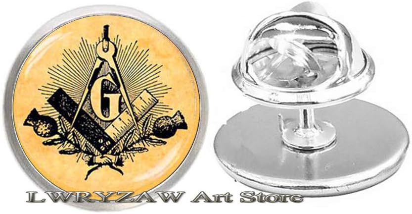Amazon.com: Freemason Brooch,Masonic past master symbol Pin,Freemasonry ...